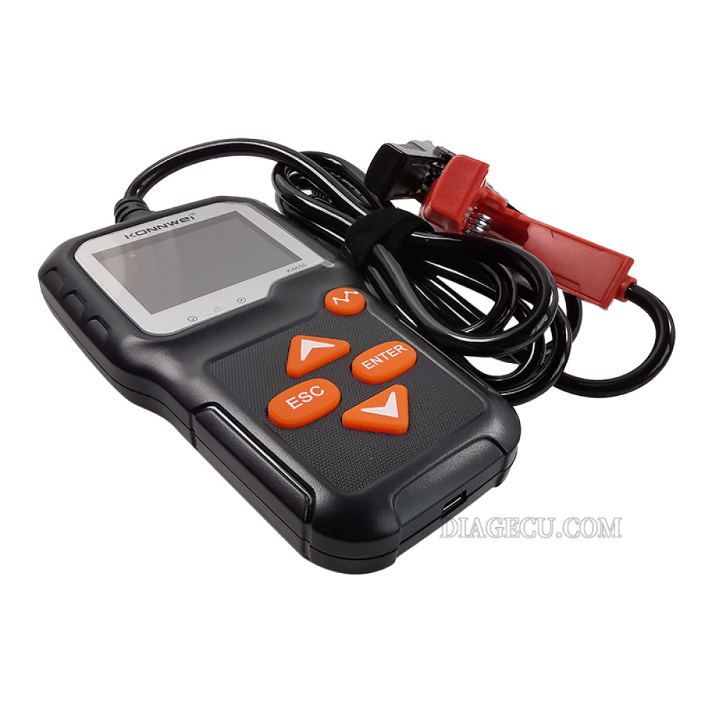Konnwei KW650 Car Motorcycle Battery Tester 6V/12V Auto Battery System ...